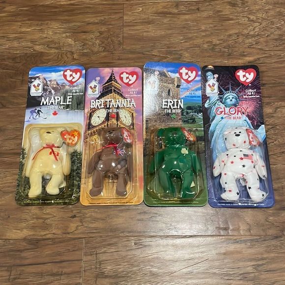Ty | Toys | Rare Ronald Mcdonald Ty Beanie Baby All 4 In Collection ...
